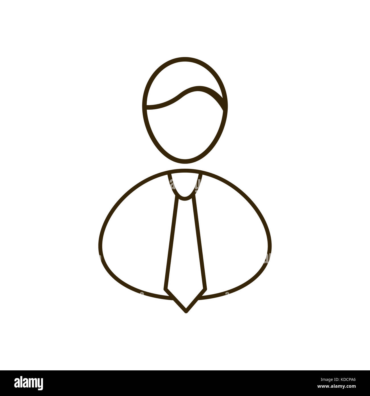 business man Line symbol, vector Stock Photo - Alamy