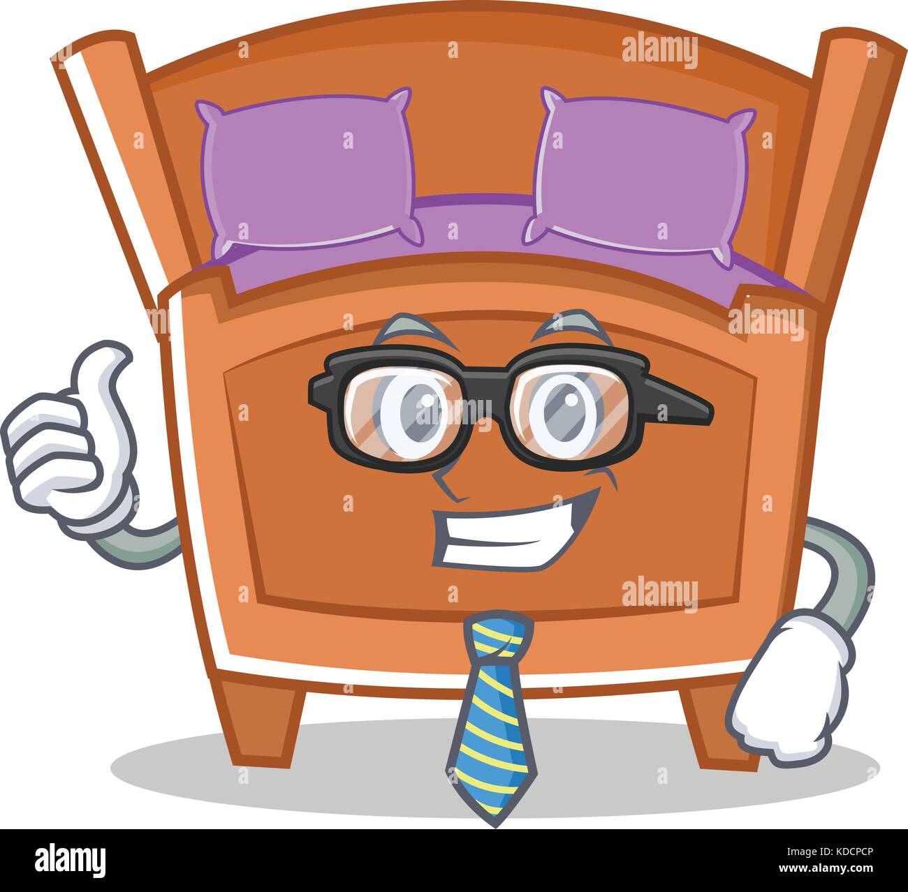 Businessman cute bed character cartoon vector illustration Stock Vector ...
