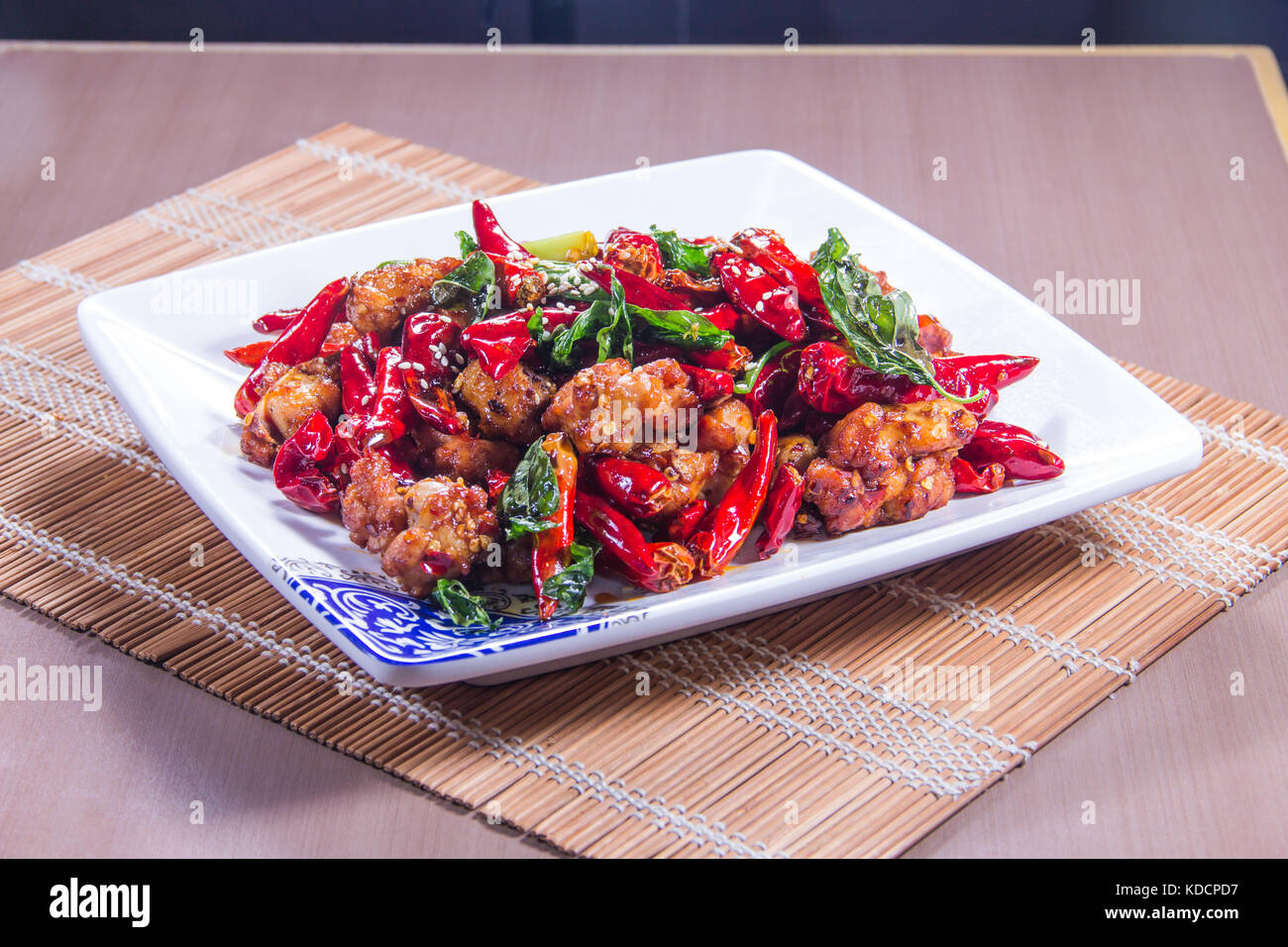 fried chicken with chili Stock Photo - Alamy