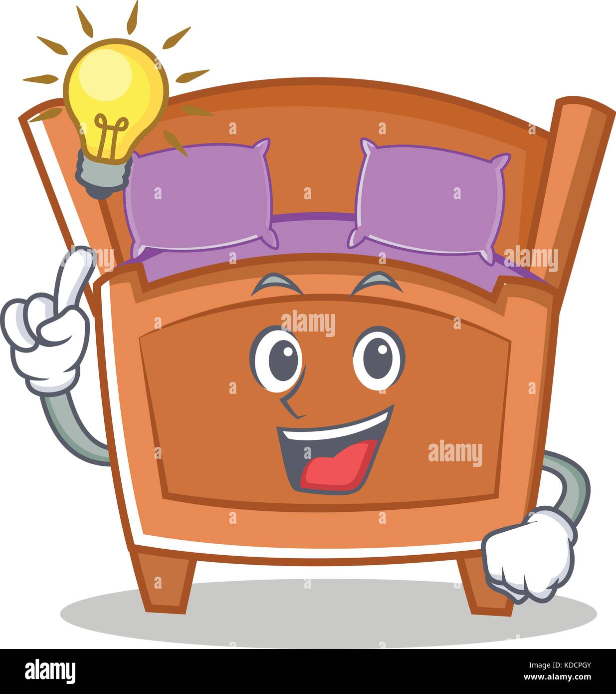 Have an idea cute bed character cartoon vector illustration Stock ...