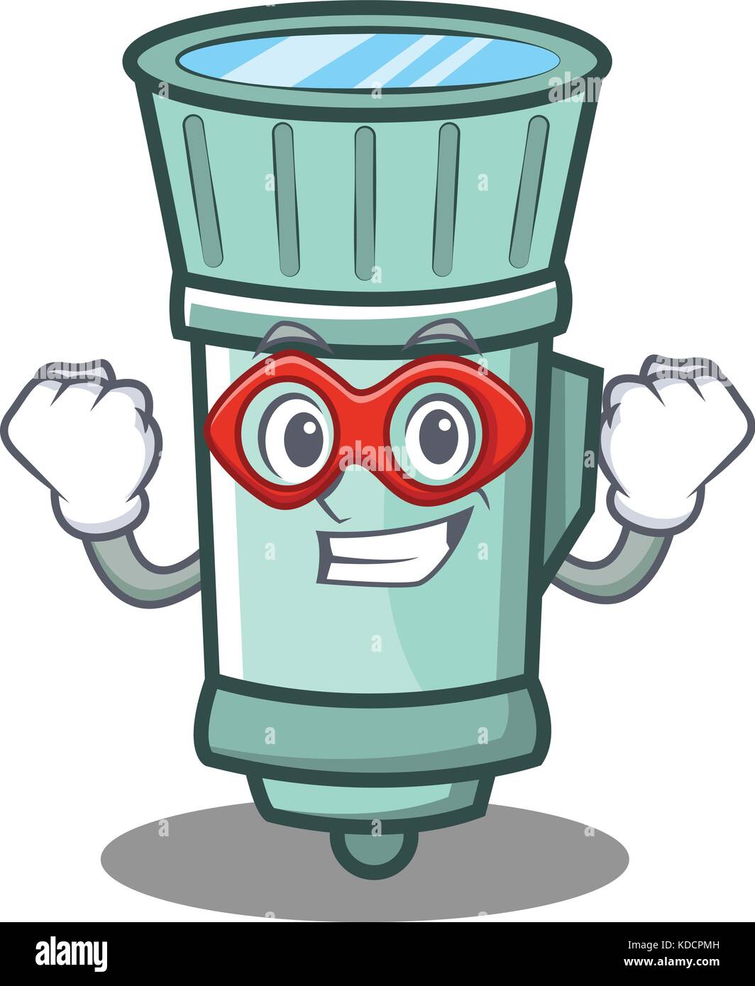 Super hero flashlight cartoon character style vector illustration Stock ...