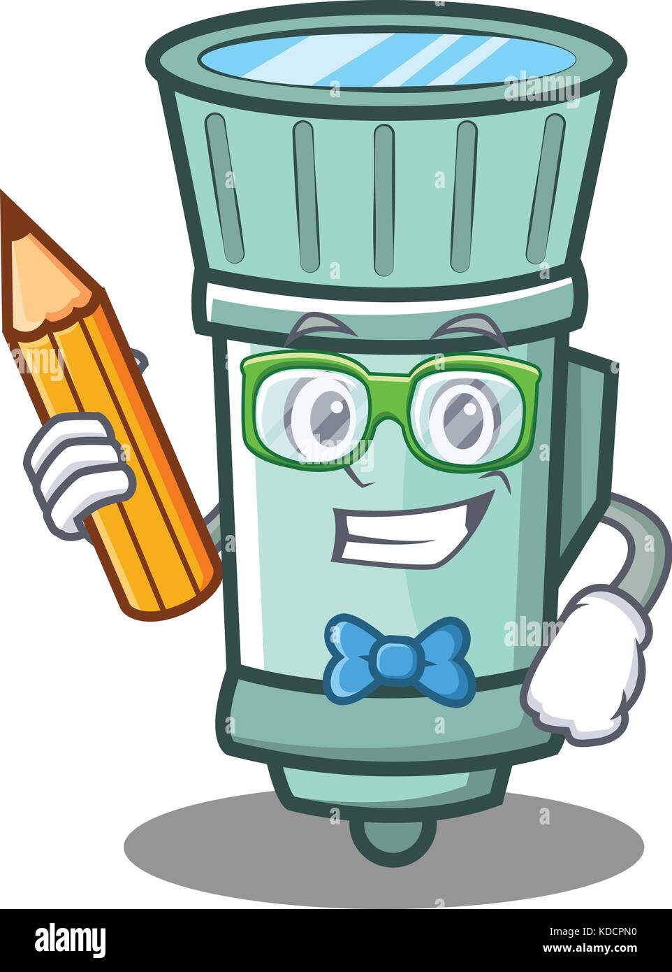 Student flashlight cartoon character style vector illustration Stock ...