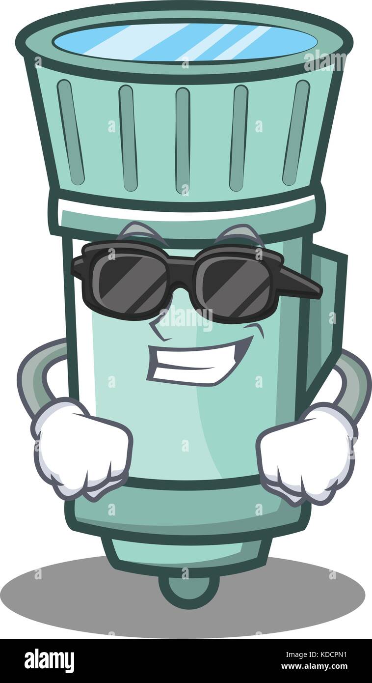 Super cool flashlight cartoon character style vector illustration Stock ...