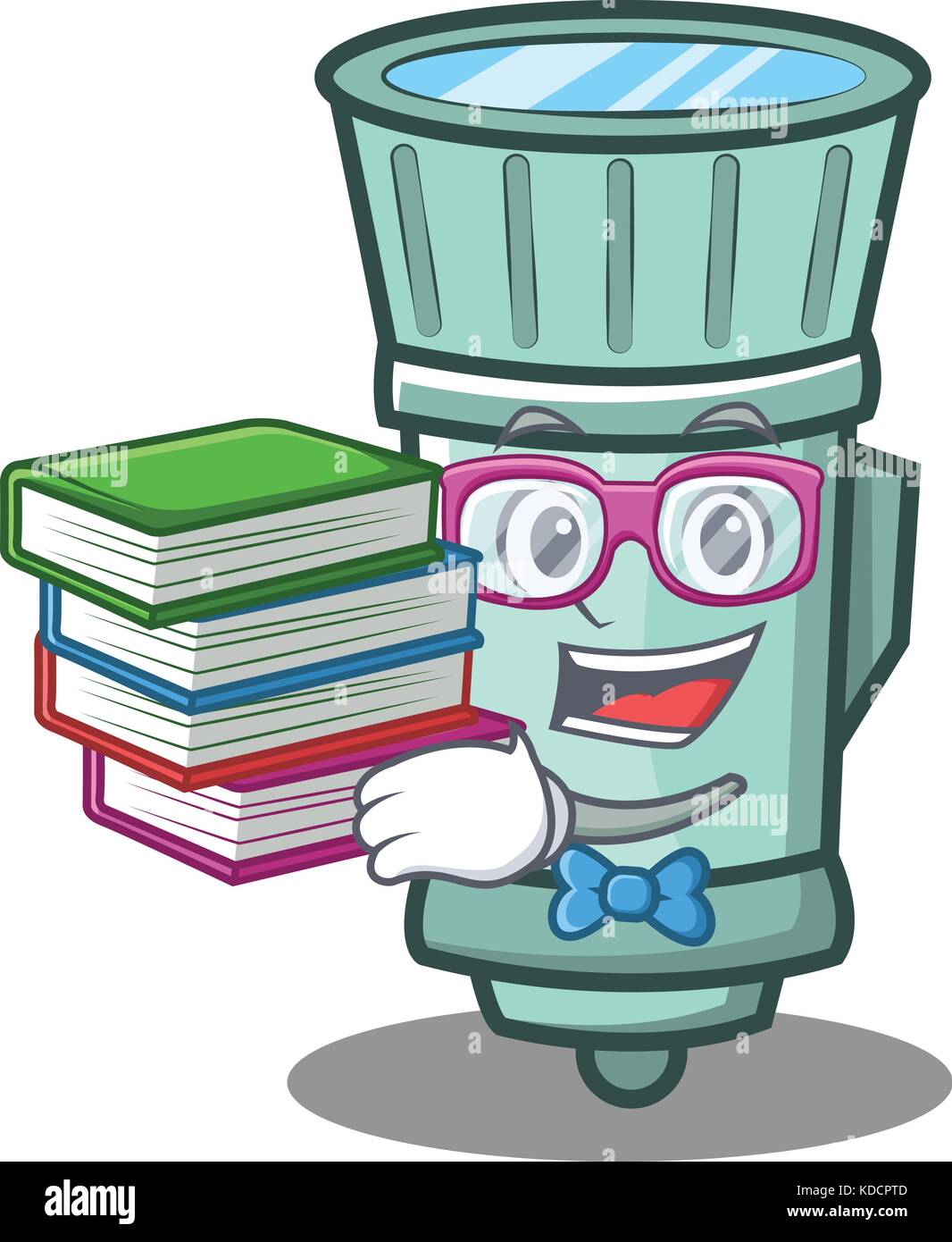 Geek flashlight cartoon character style vector illustration Stock ...