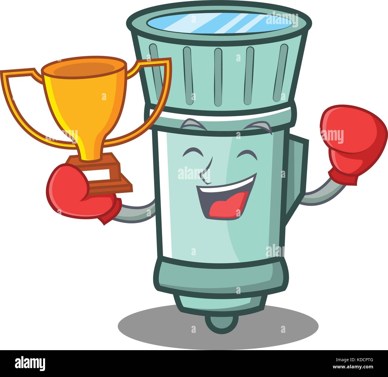 Boxing flashlight cartoon character style vector illustration Stock ...