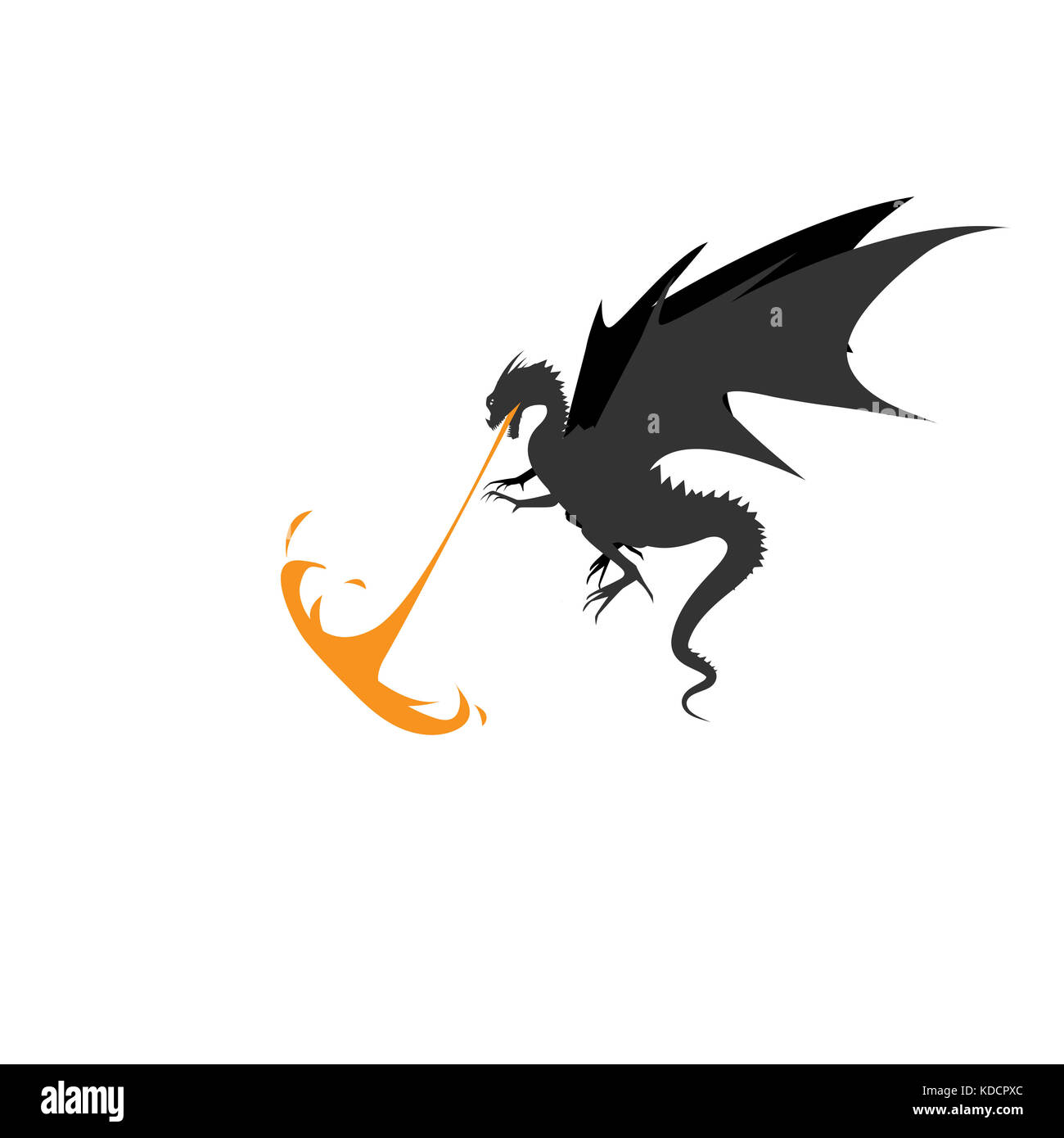 Dragon sign - vector illustration ,Dragon vector Stock Photo - Alamy