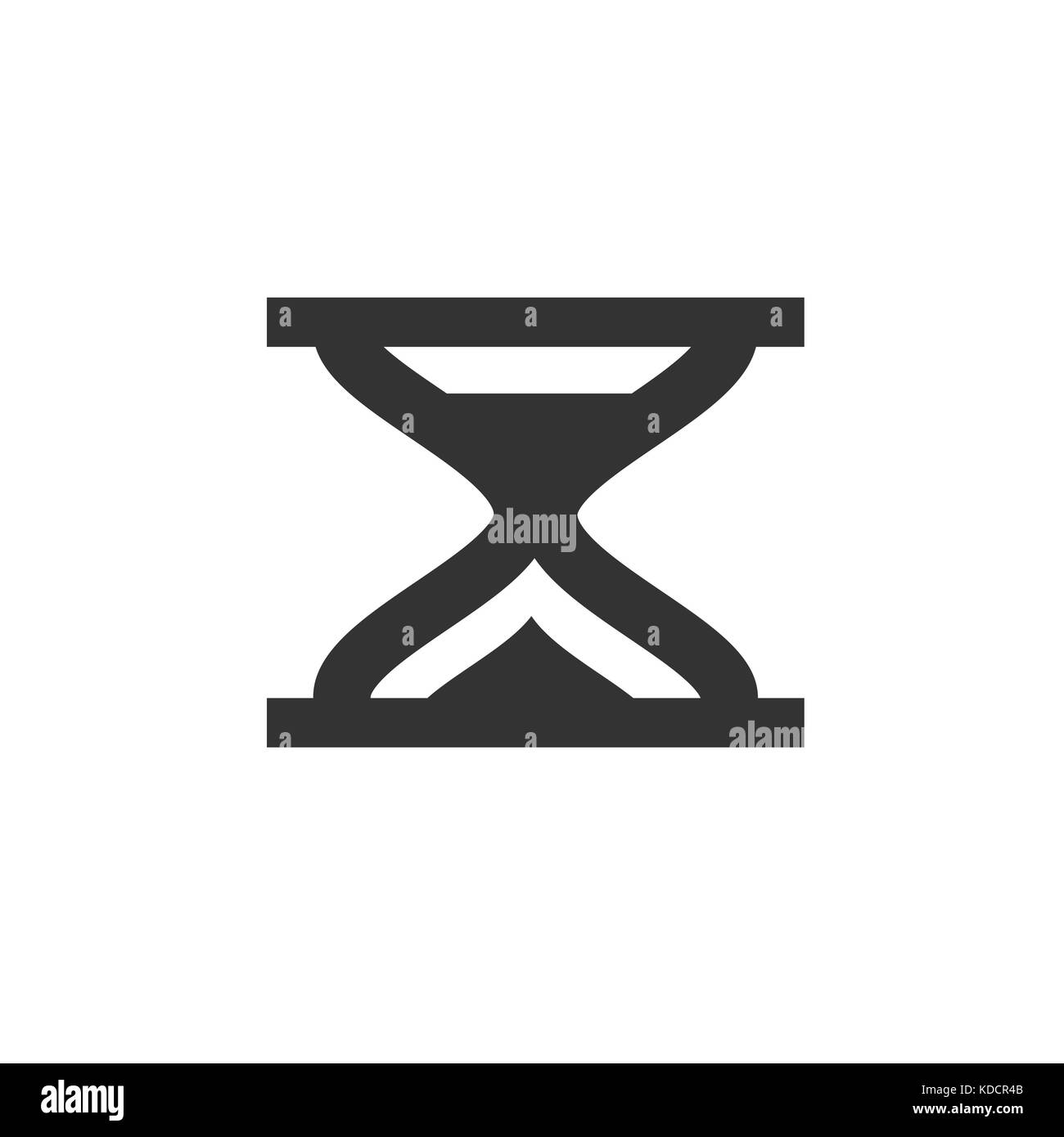 hourglass icon on white background , vector Stock Photo - Alamy