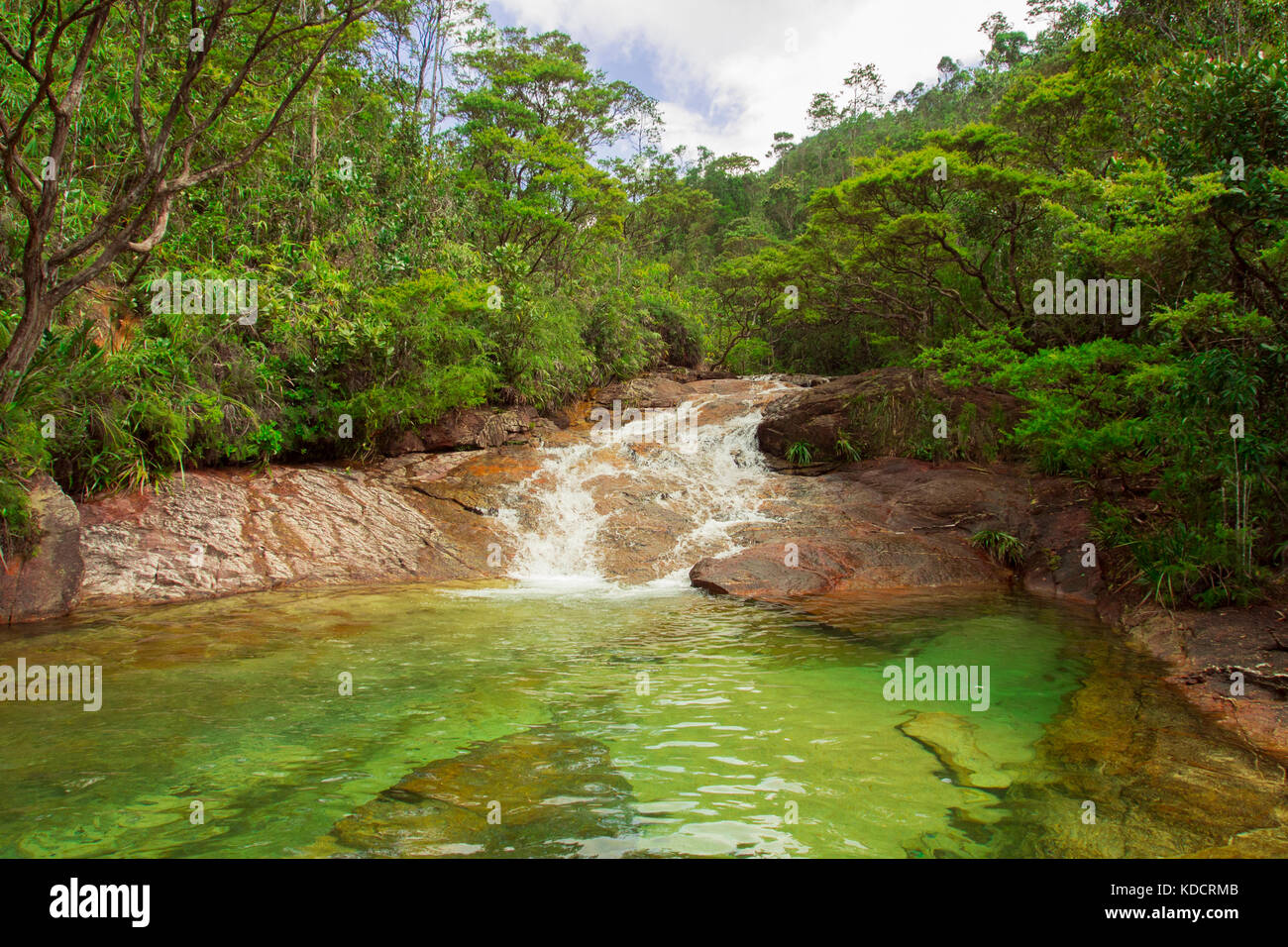 waterfall in tropical rainforest, Chemerong Berembun Langsir, CBL ...