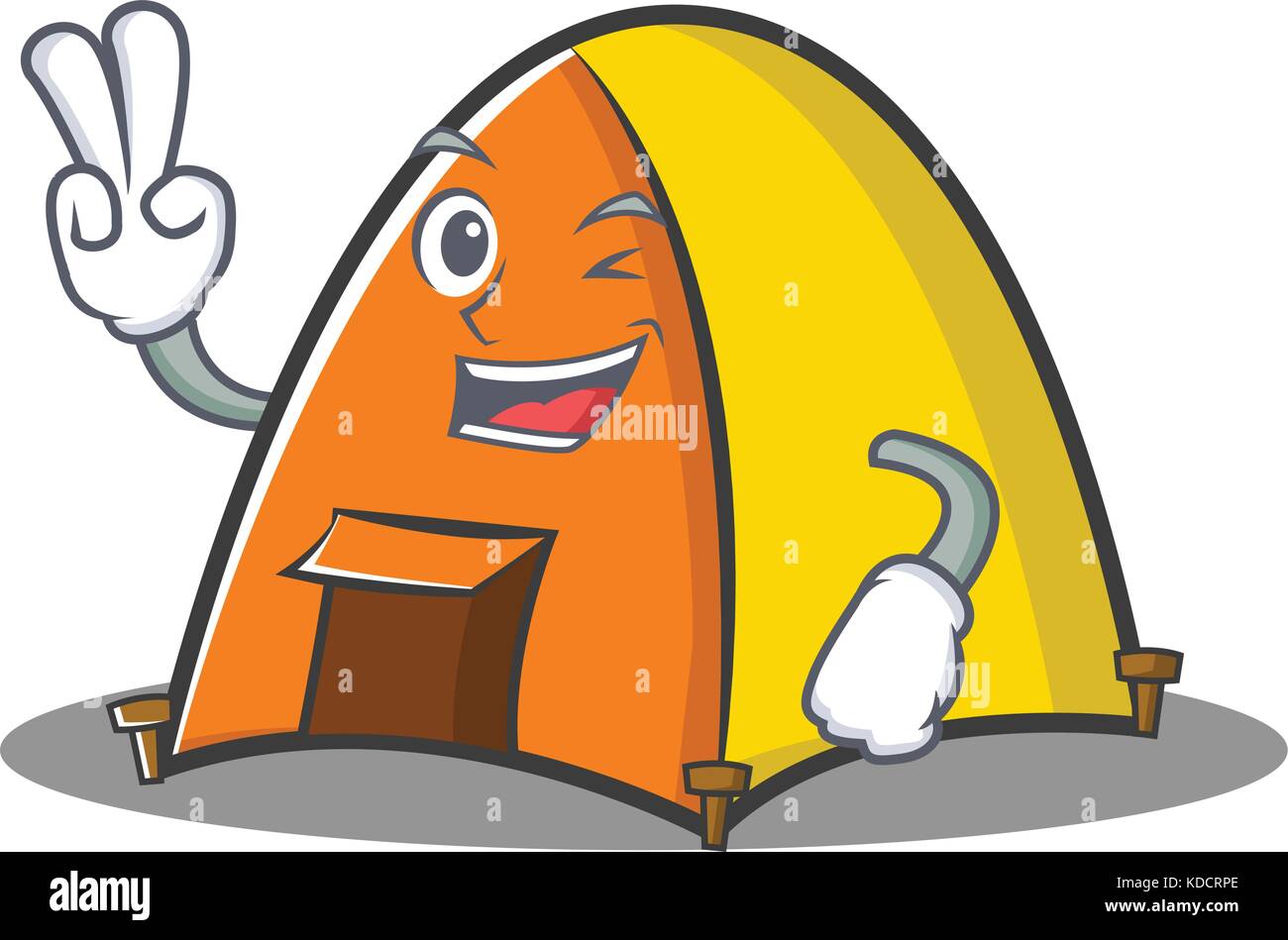 Two finger tent character cartoon style Stock Vector Image & Art - Alamy