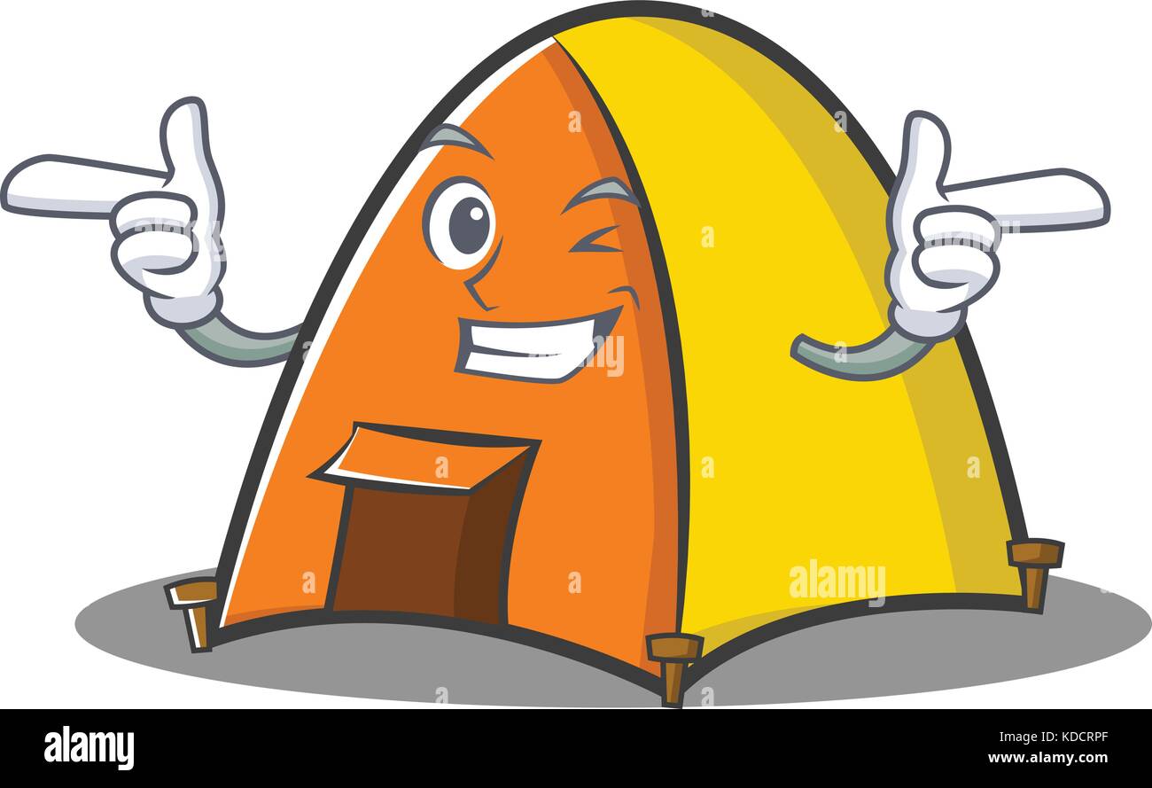 Wink tent character cartoon style Stock Vector Image & Art - Alamy