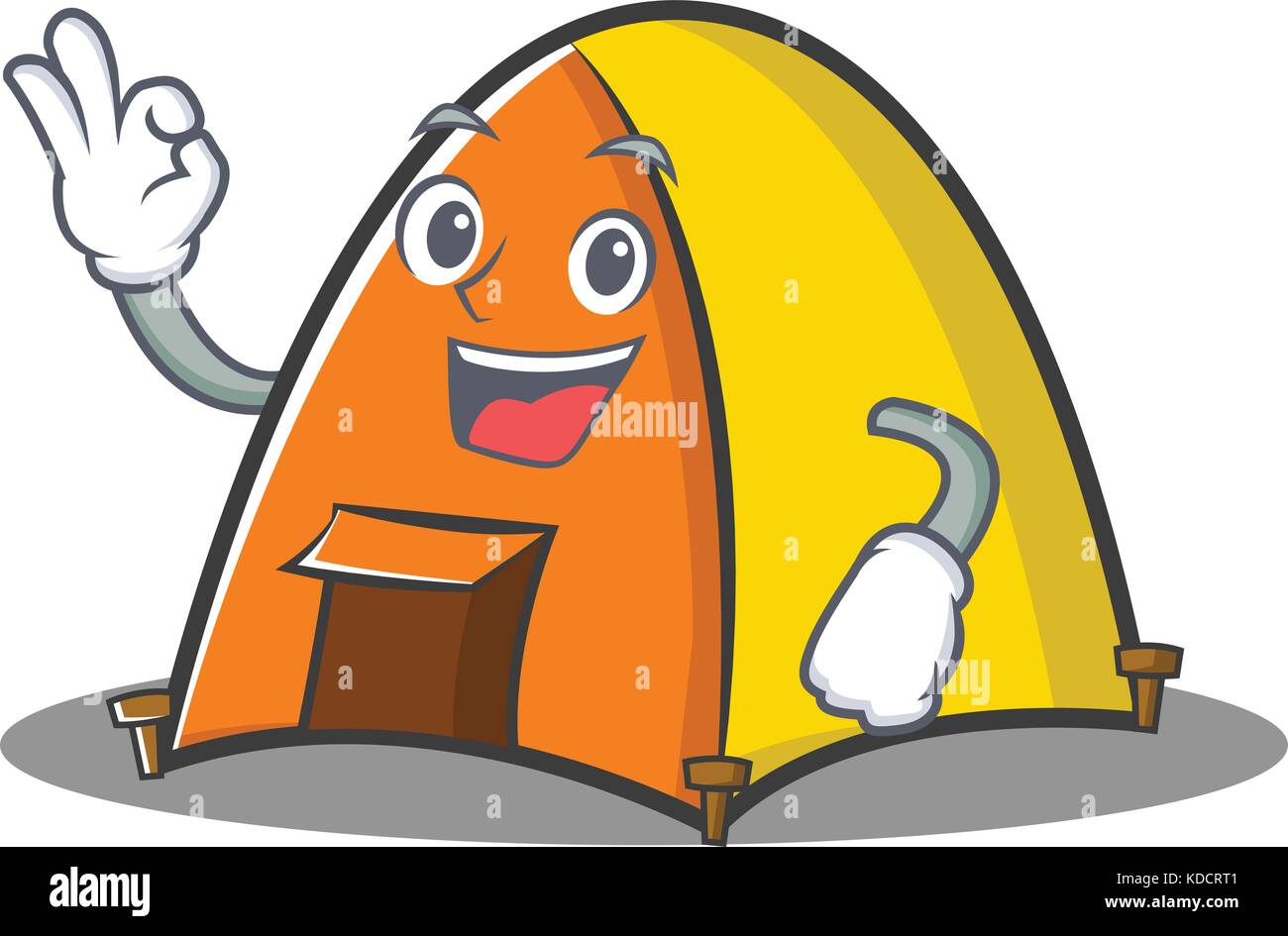 Okay tent character cartoon style Stock Vector Image & Art - Alamy
