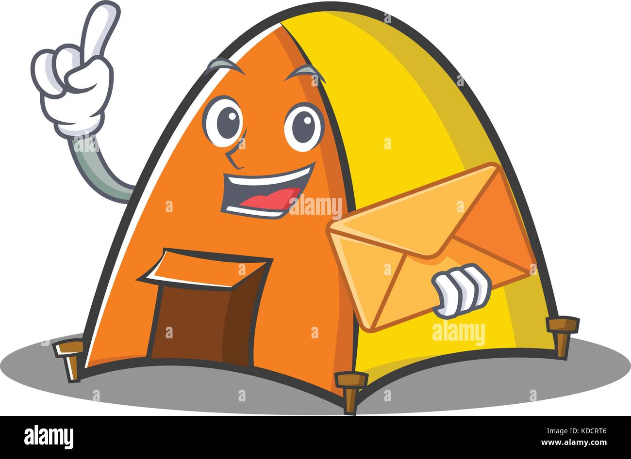 With envelope tent character cartoon style Stock Vector Image & Art - Alamy
