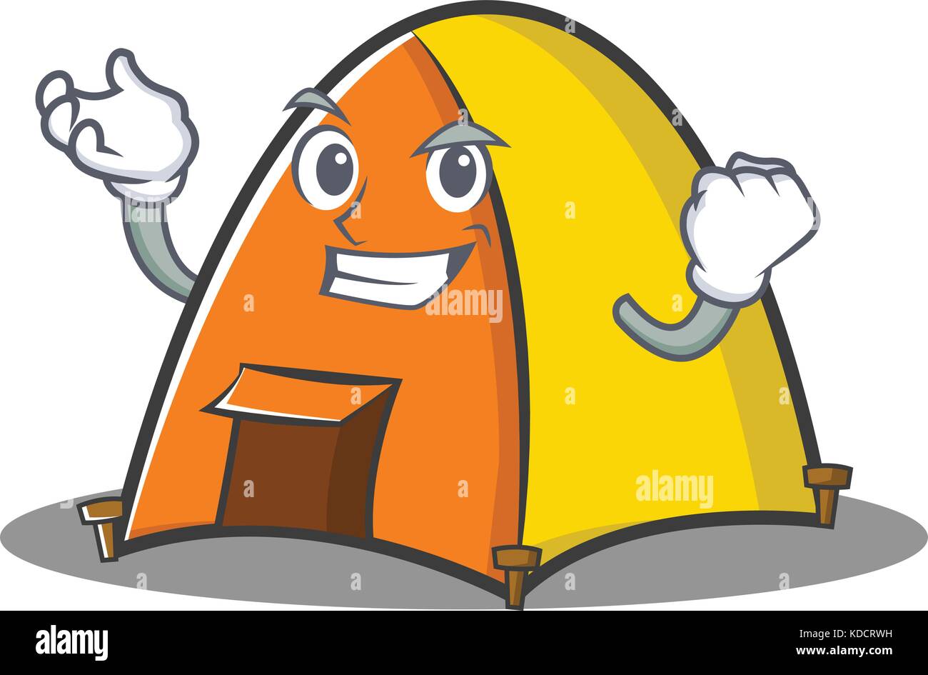 Successful tent character cartoon style Stock Vector Image & Art - Alamy