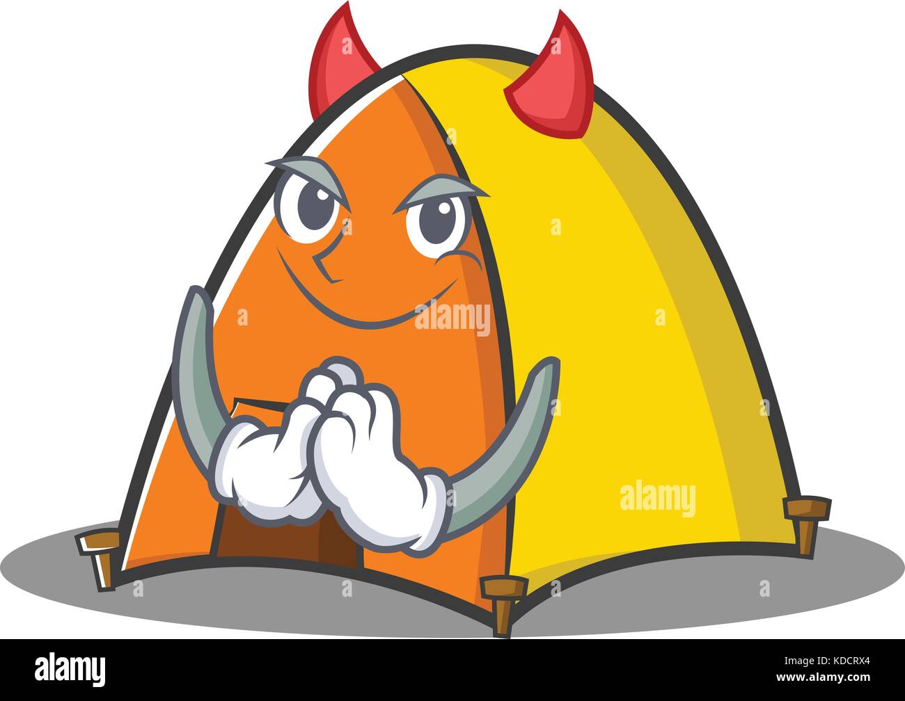 Devil tent character cartoon style Stock Vector Image & Art - Alamy