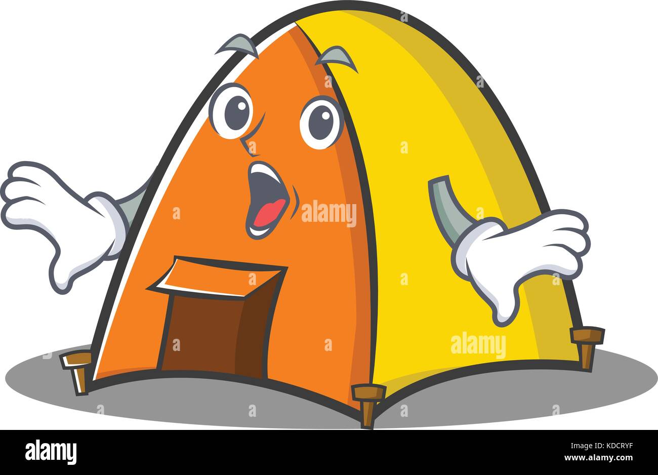 Surprised tent character cartoon style Stock Vector Image & Art - Alamy