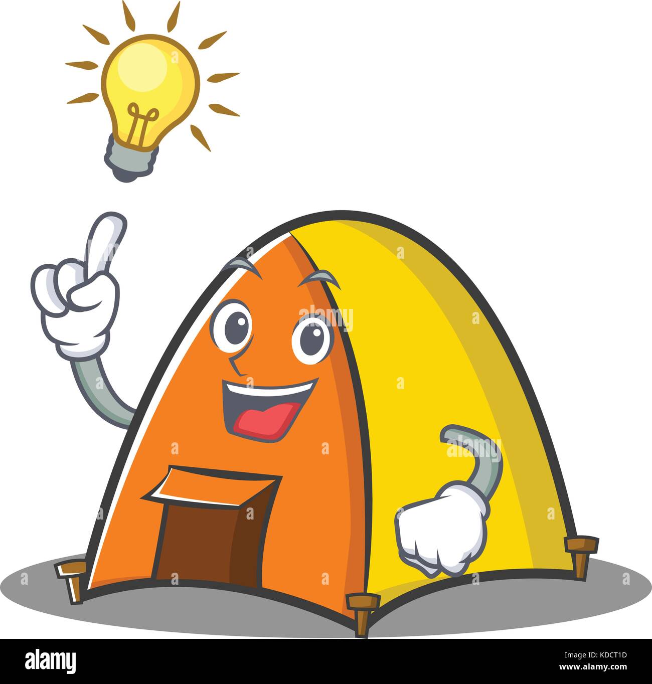 Have an idea tent character cartoon style Stock Vector Image & Art - Alamy