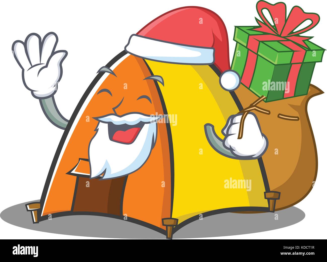 Santa tent character cartoon style Stock Vector Image & Art - Alamy