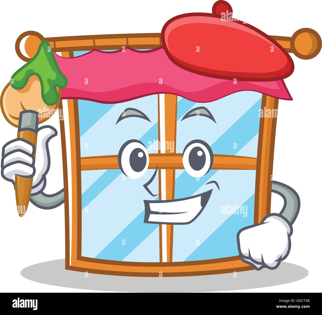 Artist windows character cartoon style Stock Vector Image & Art - Alamy