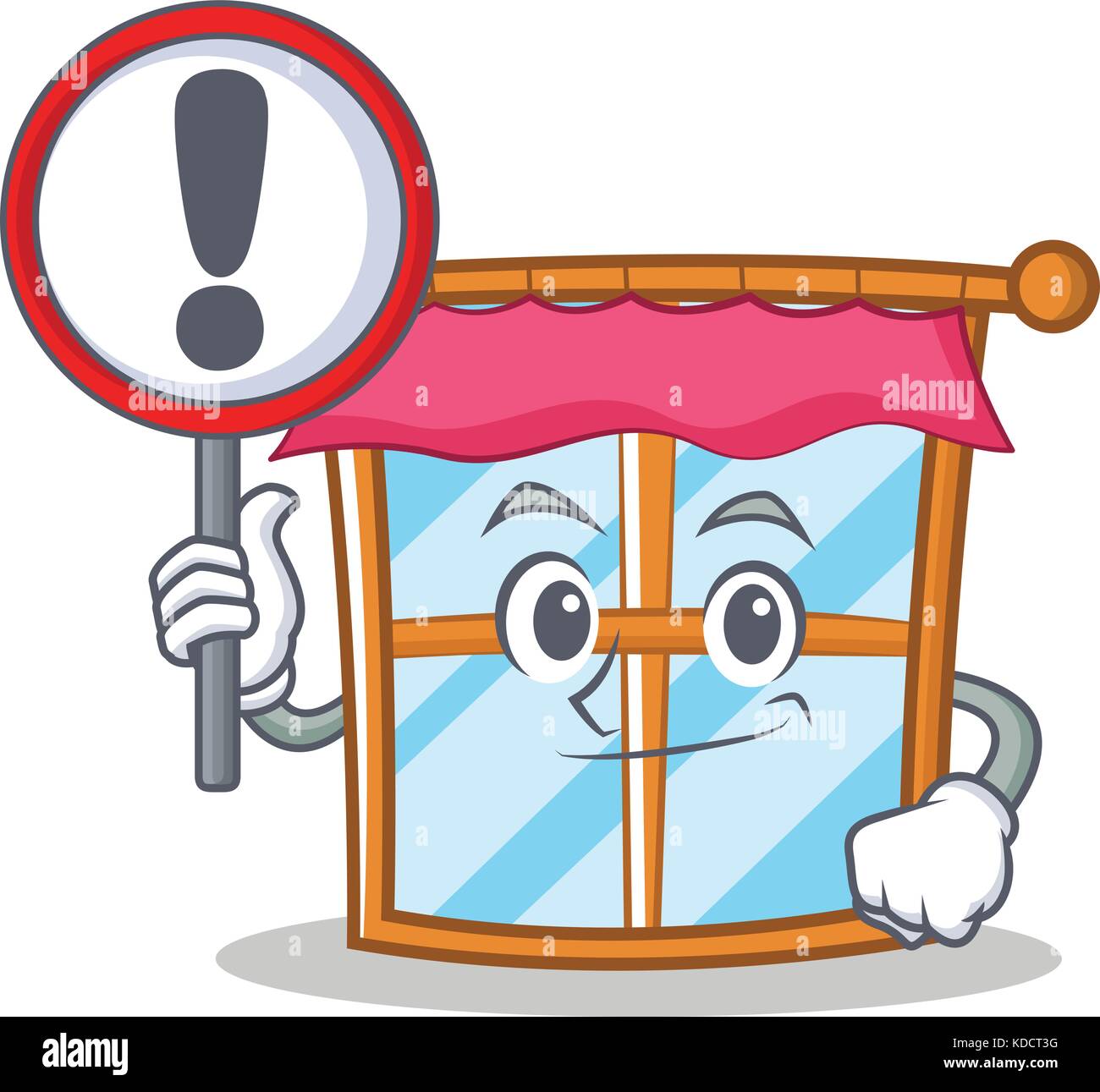 With sign windows character cartoon style Stock Vector Image & Art - Alamy