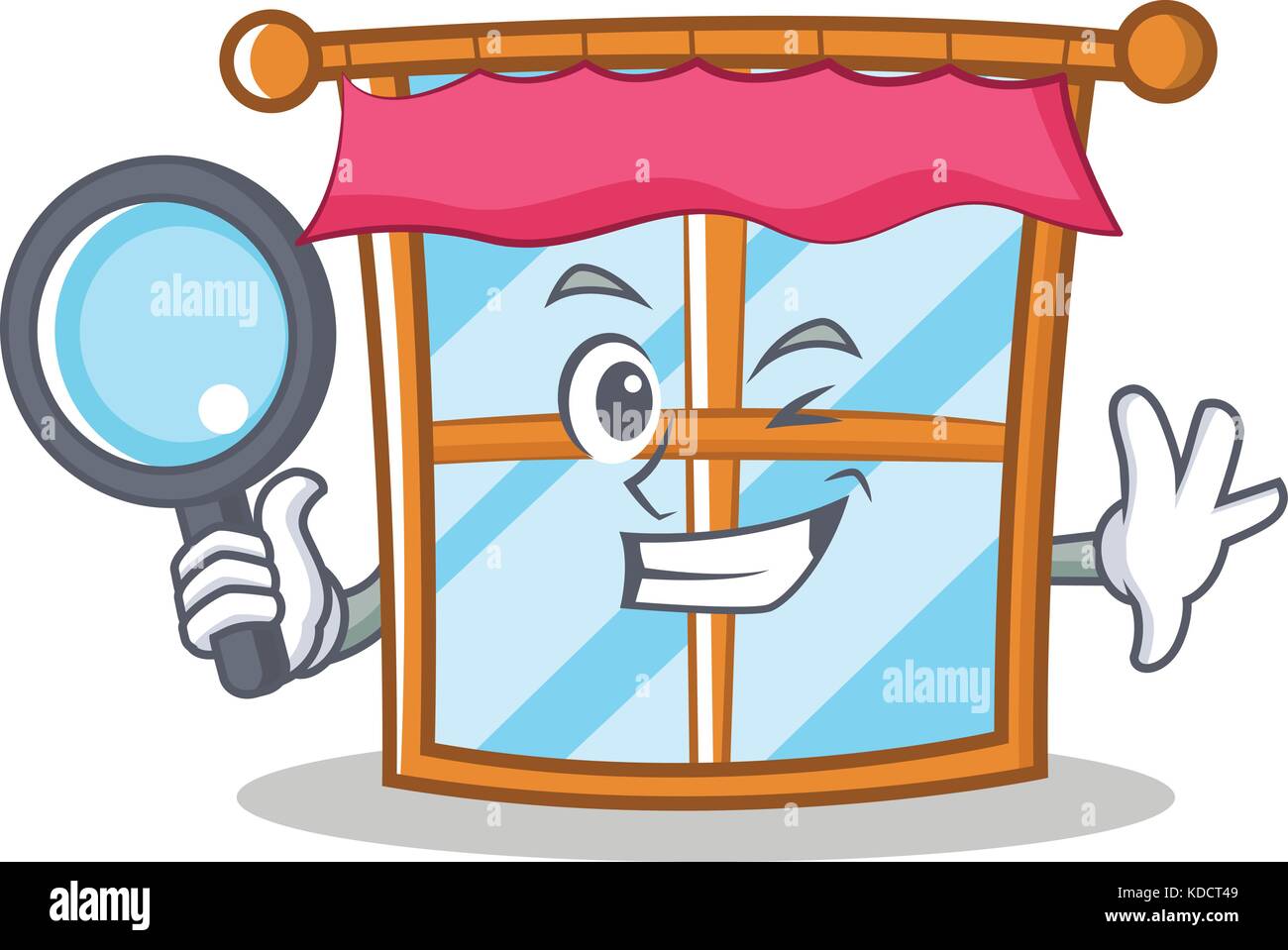 Detective windows character cartoon style Stock Vector Image & Art - Alamy