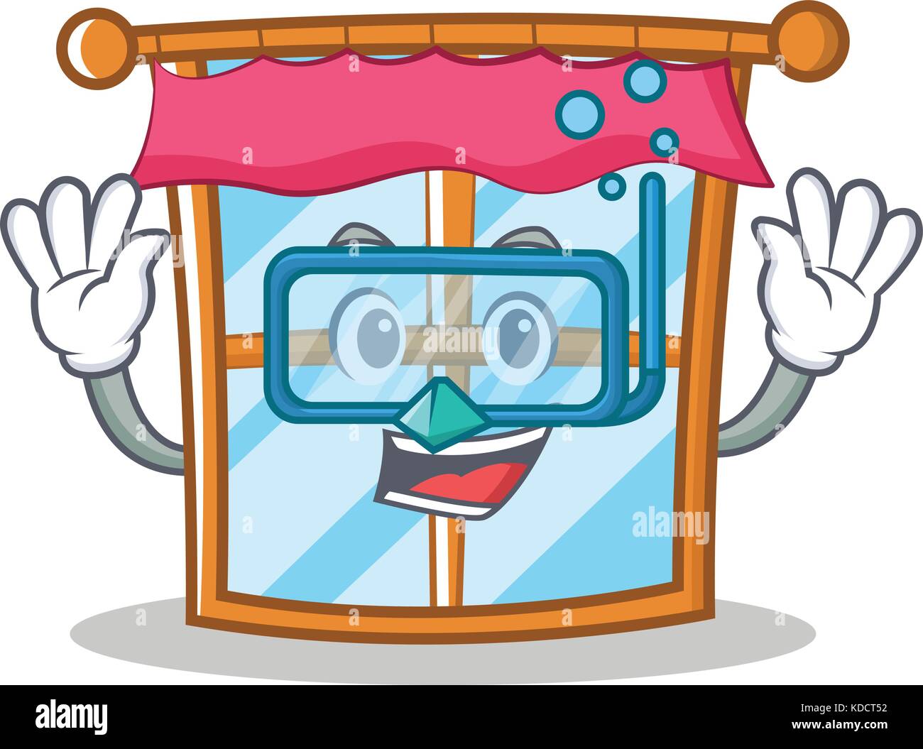 Diving windows character cartoon style Stock Vector Image & Art - Alamy
