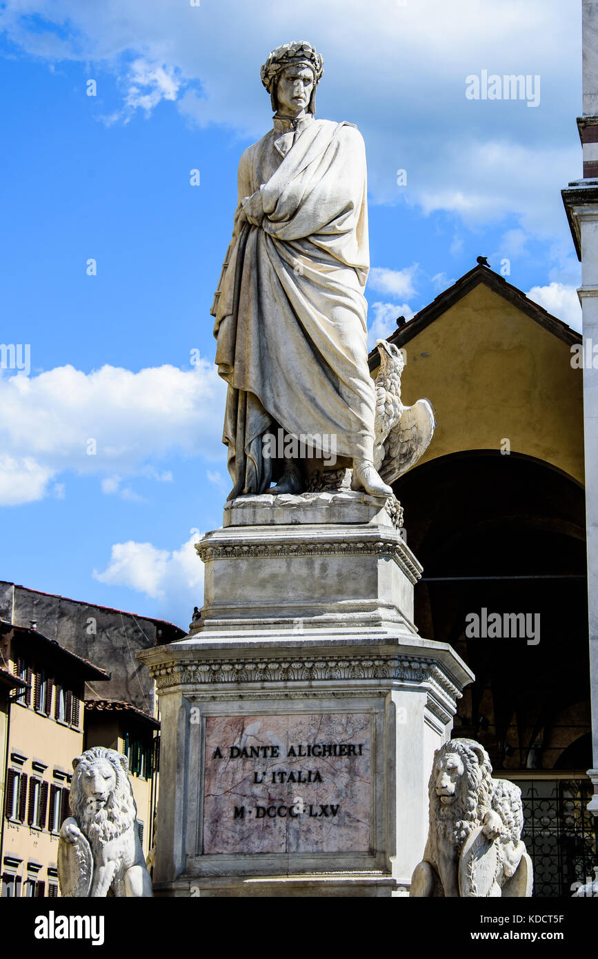 Monument to Dante in Florence, Italy Stock Photo - Alamy