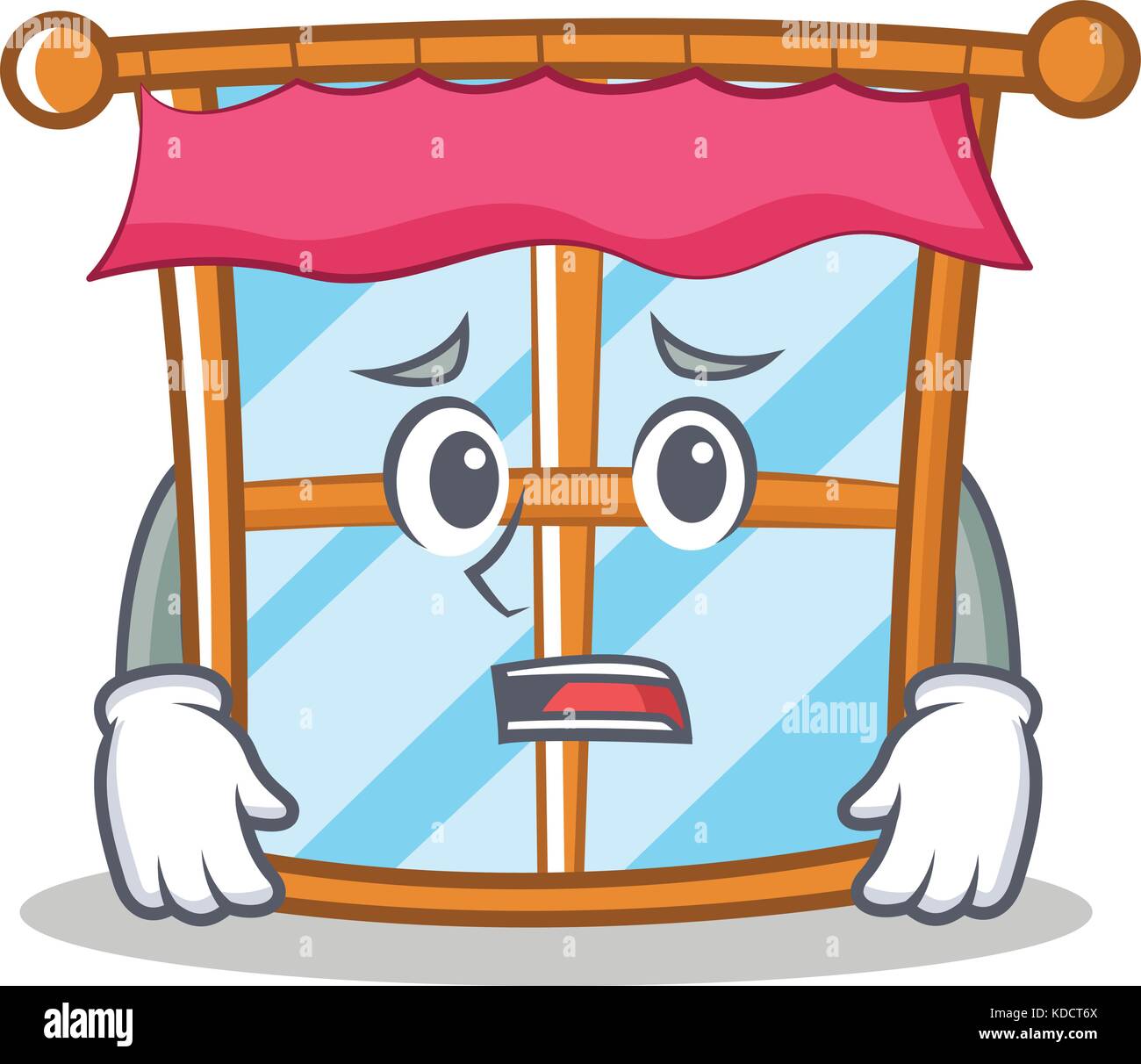 Afraid windows character cartoon style Stock Vector Image & Art - Alamy
