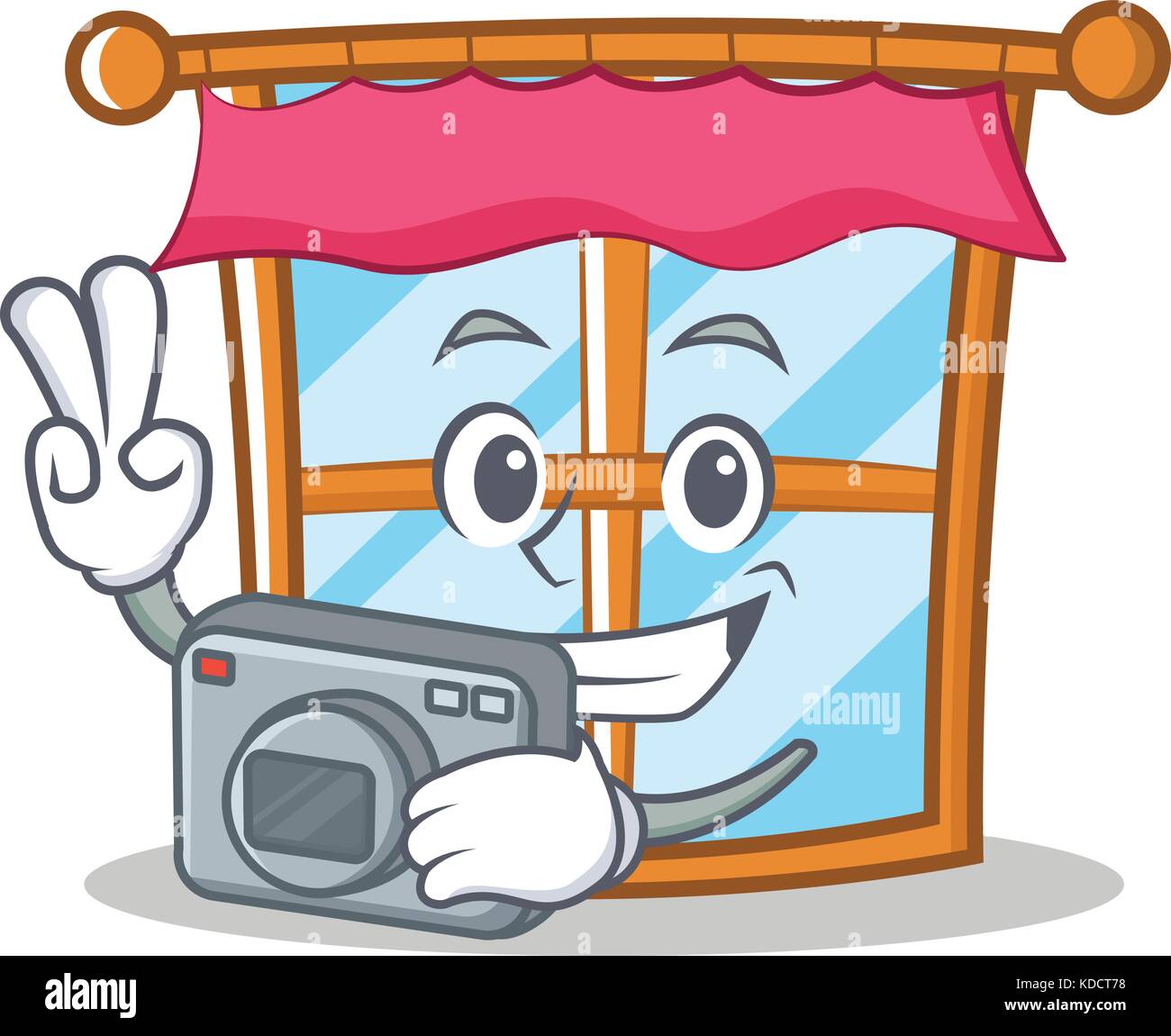 Photography windows character cartoon style Stock Vector Image & Art ...