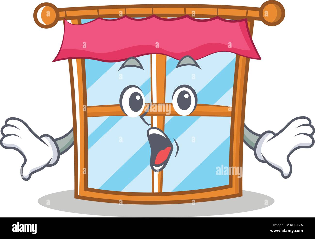Surprised windows character cartoon style Stock Vector Image & Art - Alamy