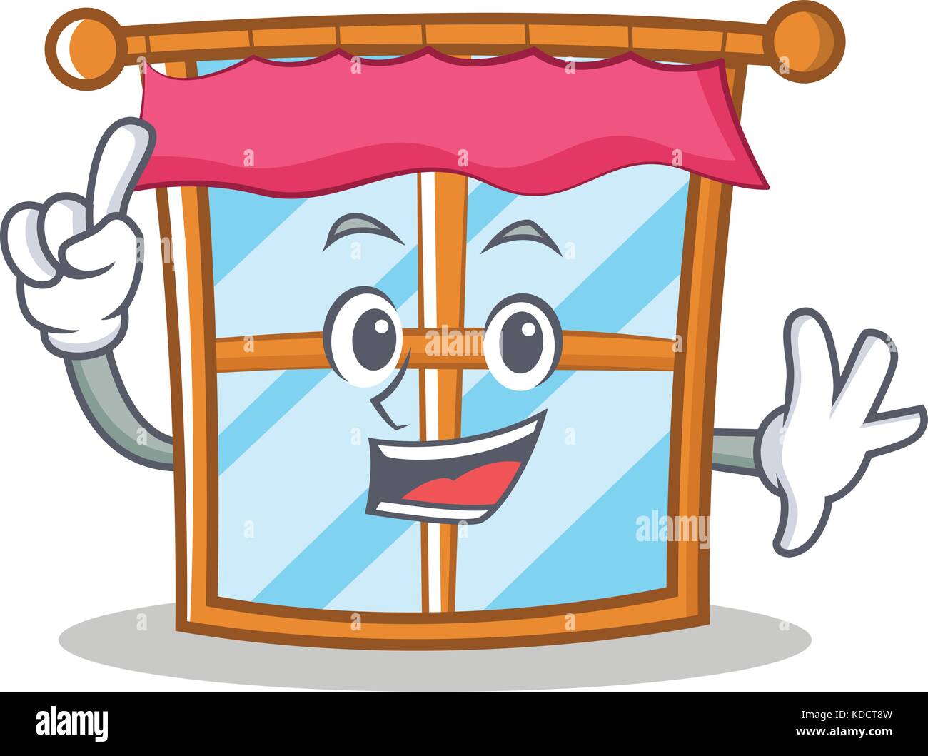 Finger windows character cartoon style Stock Vector Image & Art - Alamy