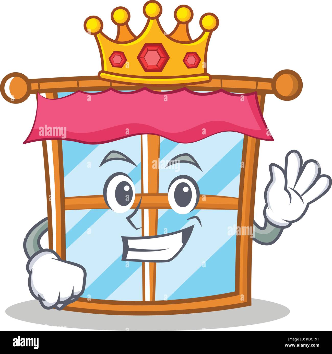 King windows character cartoon style Stock Vector Image & Art - Alamy