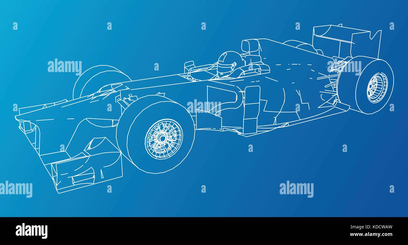 Model speed car. Abstract drawing. Wire-frame. EPS10 format. Vector ...