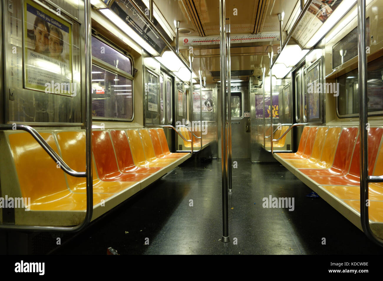 New York City Manhattan Subway USA seat Stock Photo - Alamy