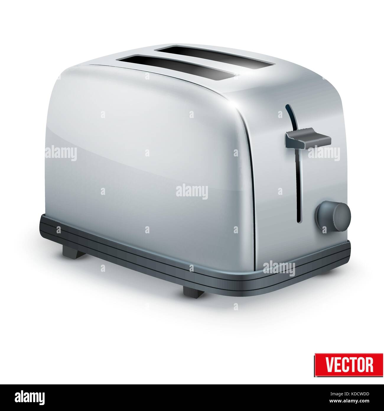Bright Metal toaster. Vector isolated on white Stock Vector Image & Art ...