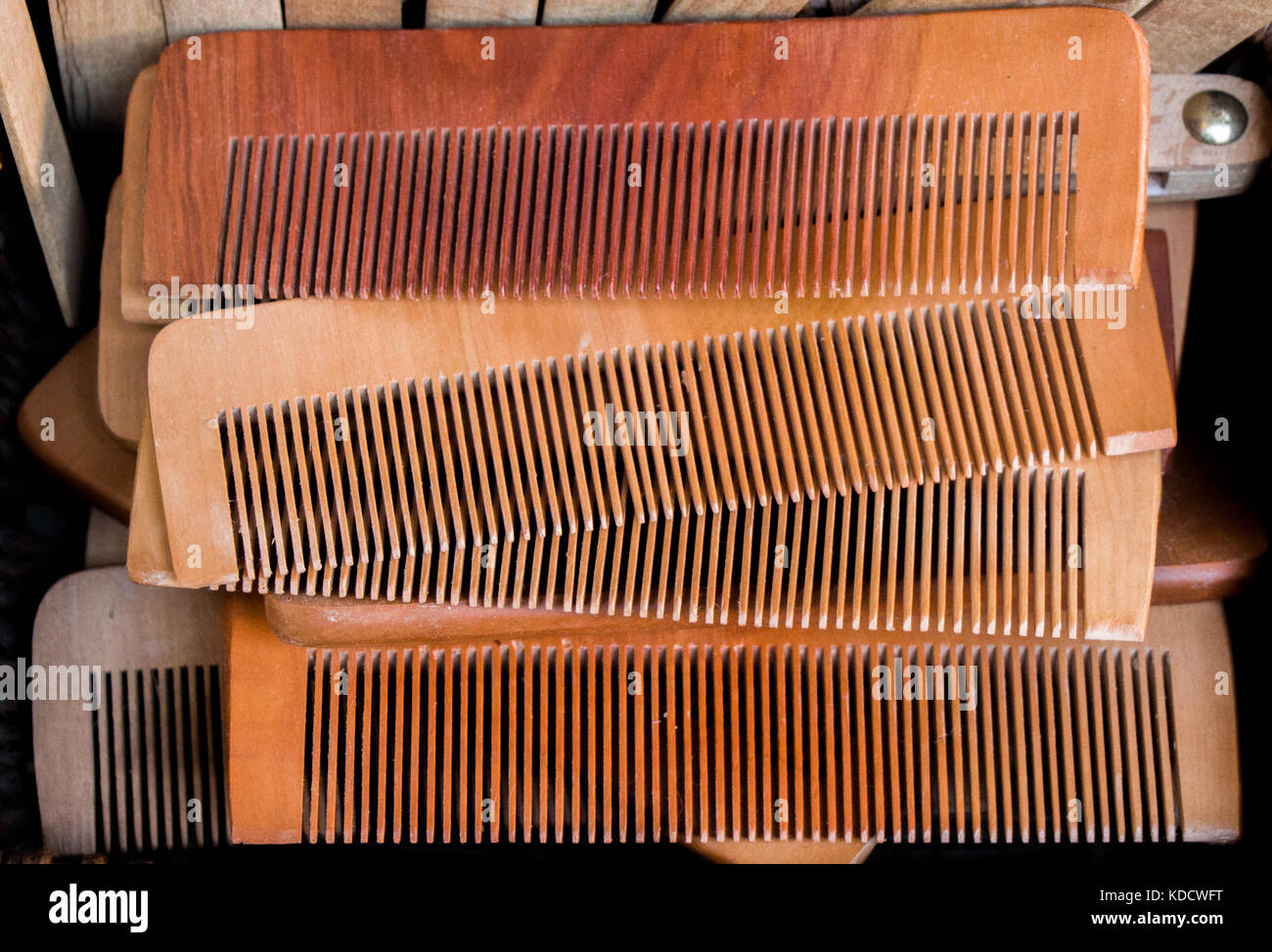 Old style hair comb made of wood Stock Photo - Alamy