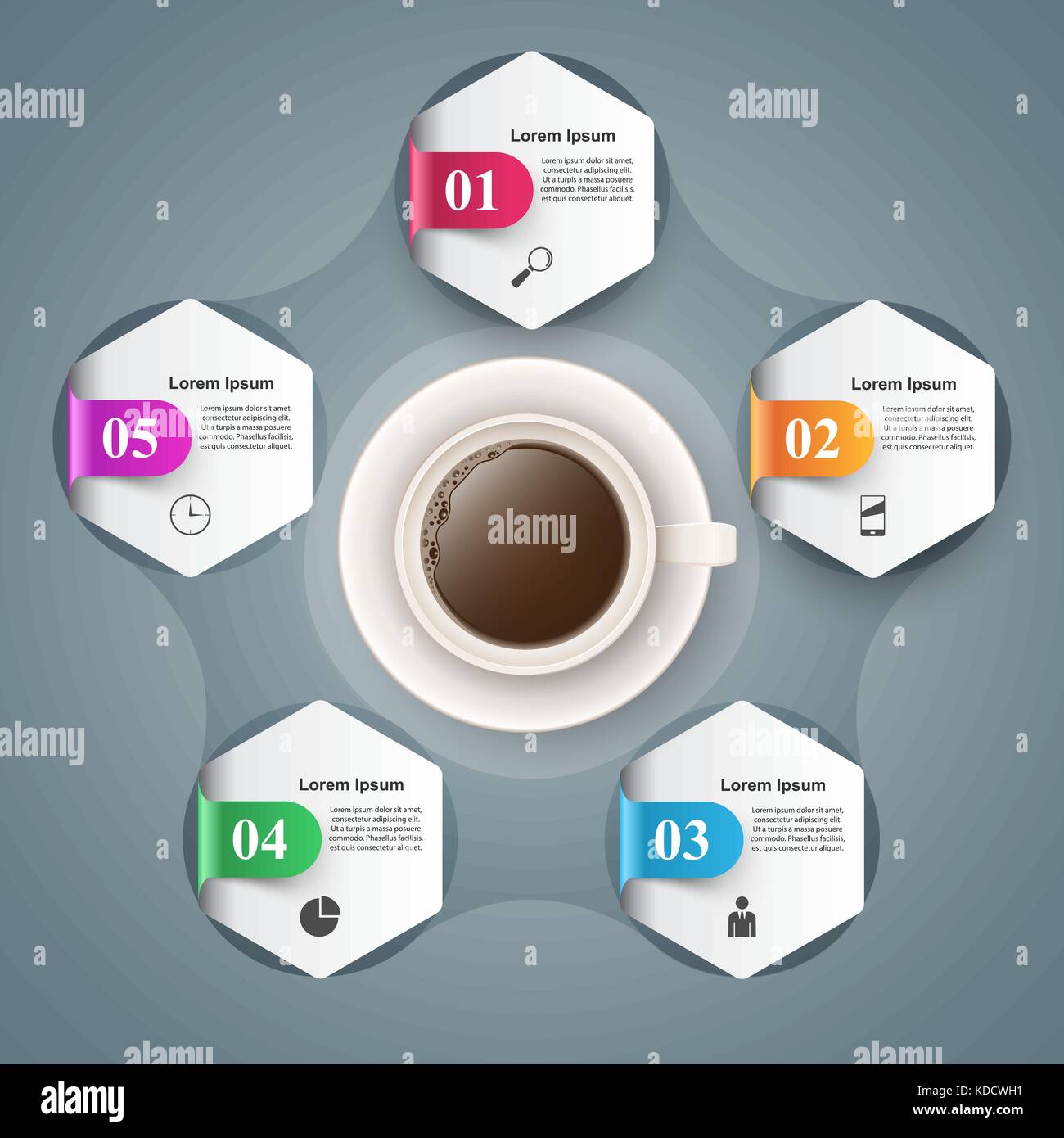 Cup of coffee, tea - business infographic Stock Vector Image & Art - Alamy