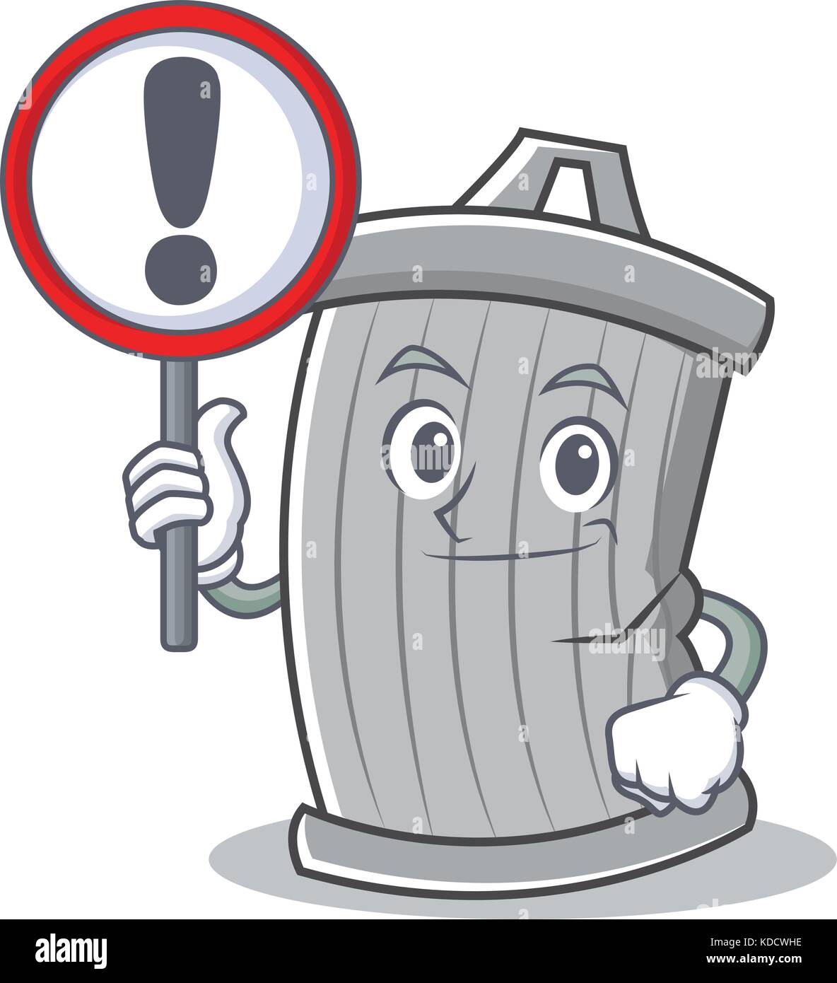 With sign trash character cartoon style Stock Vector Image & Art - Alamy