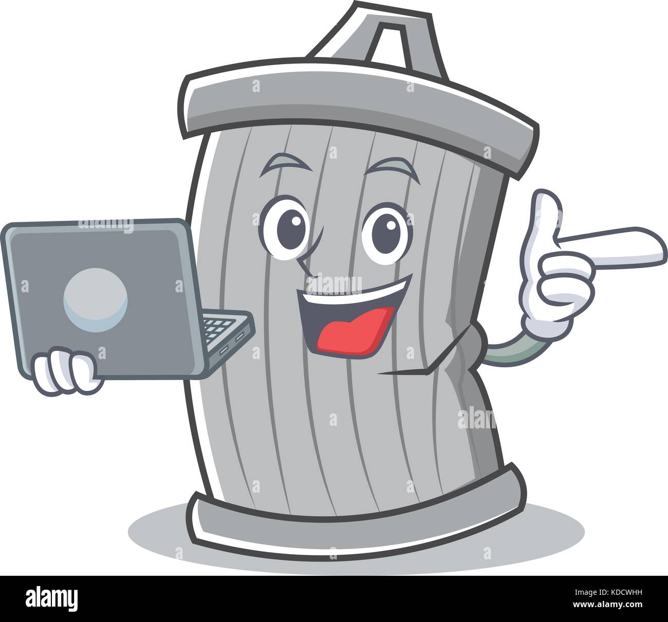 With laptop trash character cartoon style Stock Vector Image & Art - Alamy