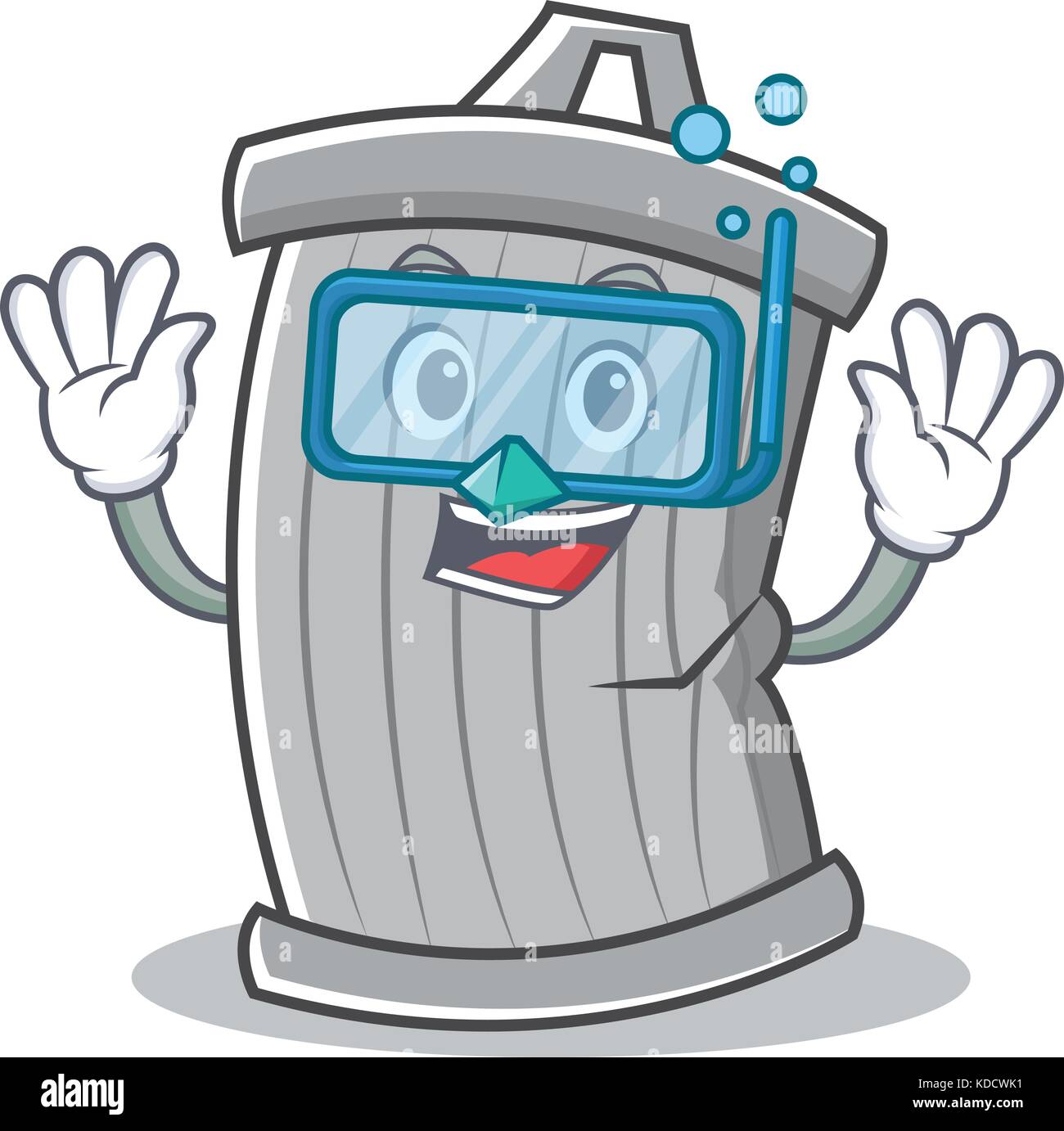 Diving trash character cartoon style Stock Vector Image & Art - Alamy