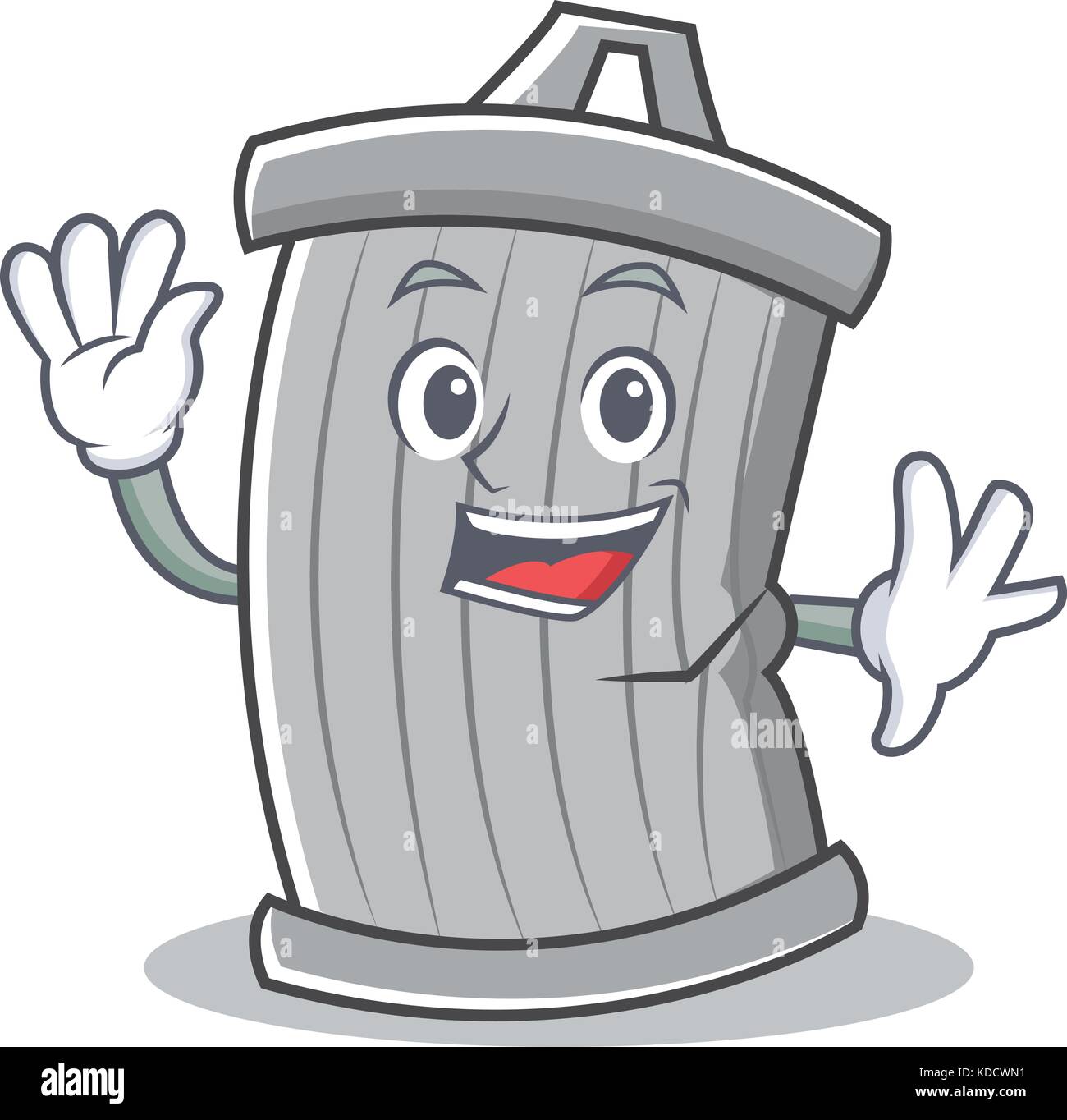 Waving trash character cartoon style Stock Vector Image & Art - Alamy