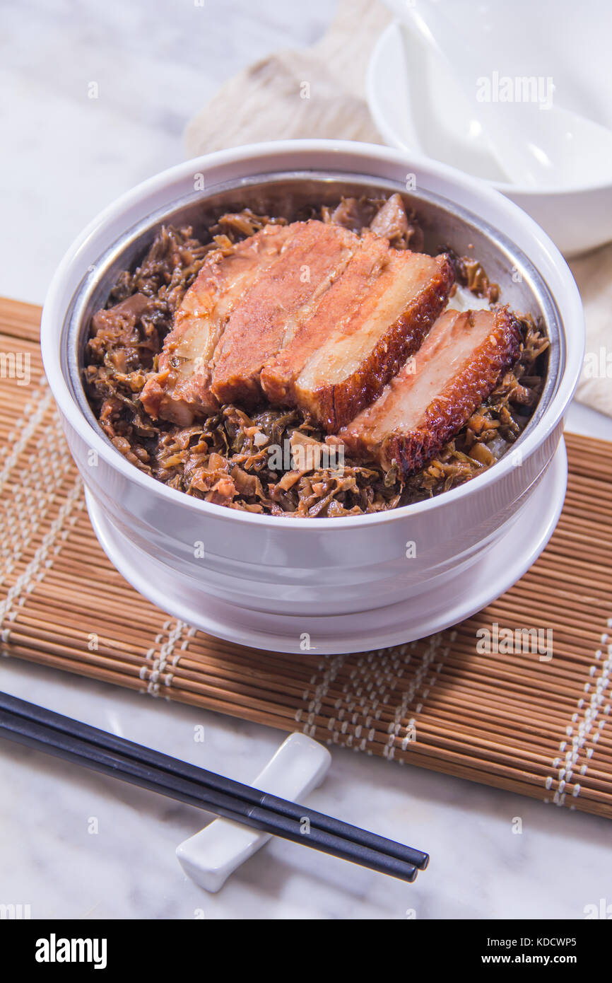 rice with pork or other meat Stock Photo - Alamy