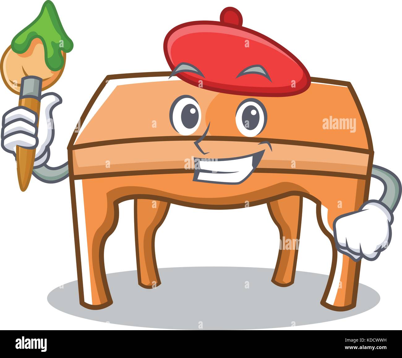 Artist table character cartoon style Stock Vector Image & Art - Alamy