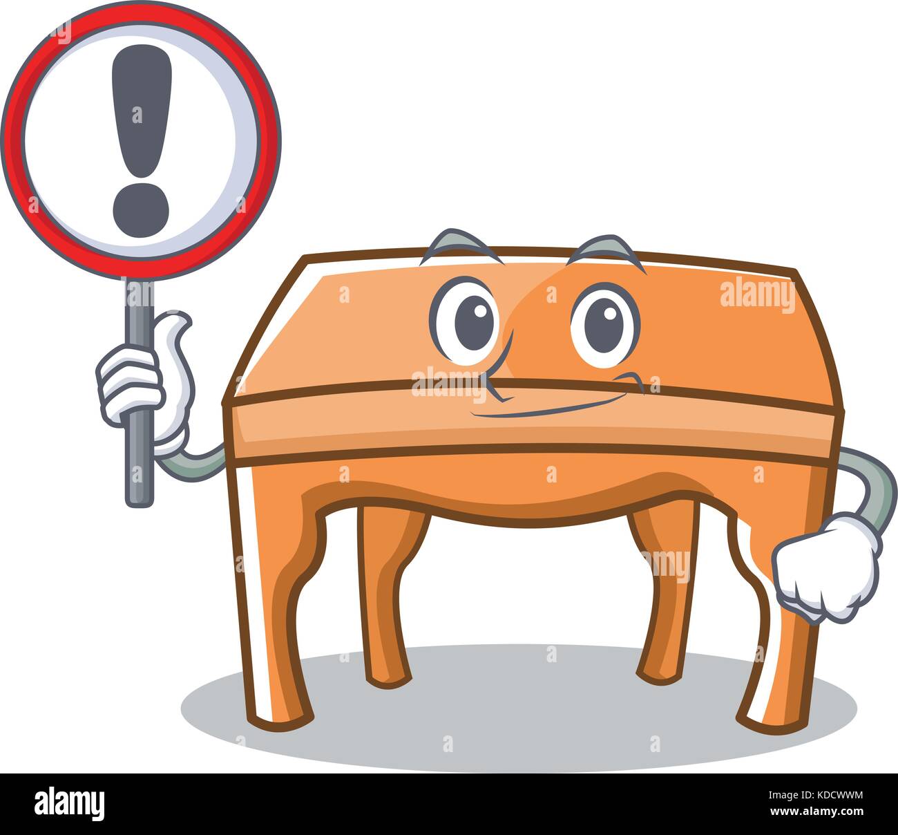 With sign table character cartoon style Stock Vector Image & Art - Alamy