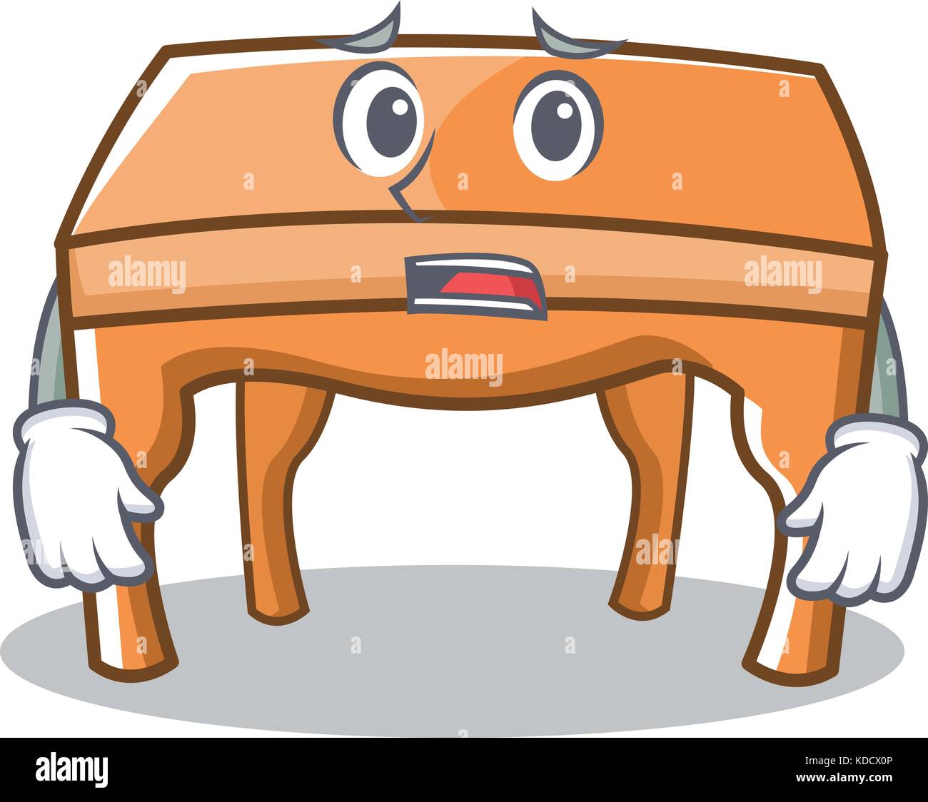 Afraid table character cartoon style Stock Vector Image & Art - Alamy