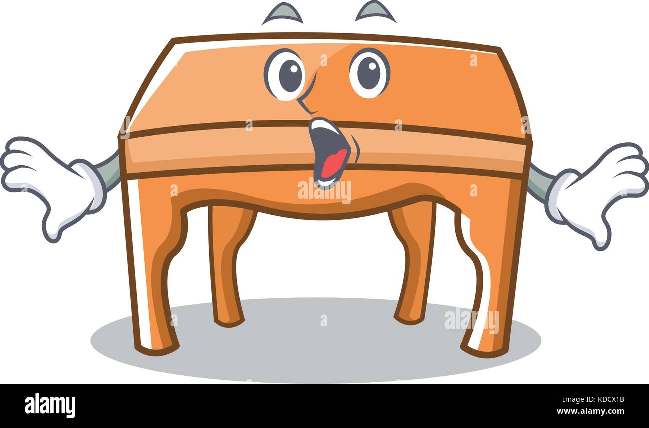 Surprised table character cartoon style Stock Vector Image & Art - Alamy