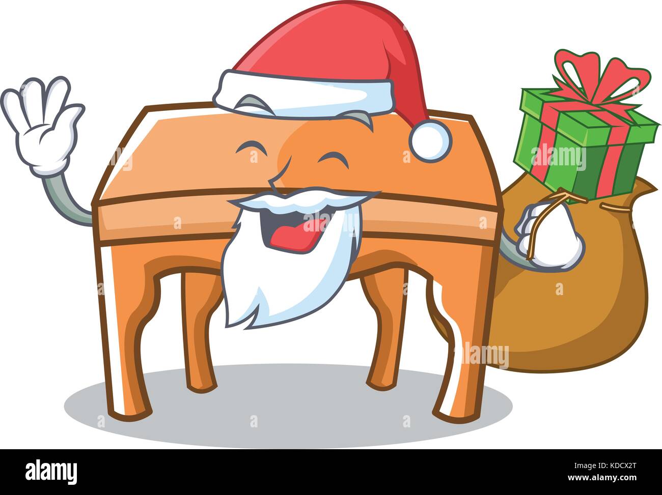 Santa table character cartoon style Stock Vector Image & Art - Alamy
