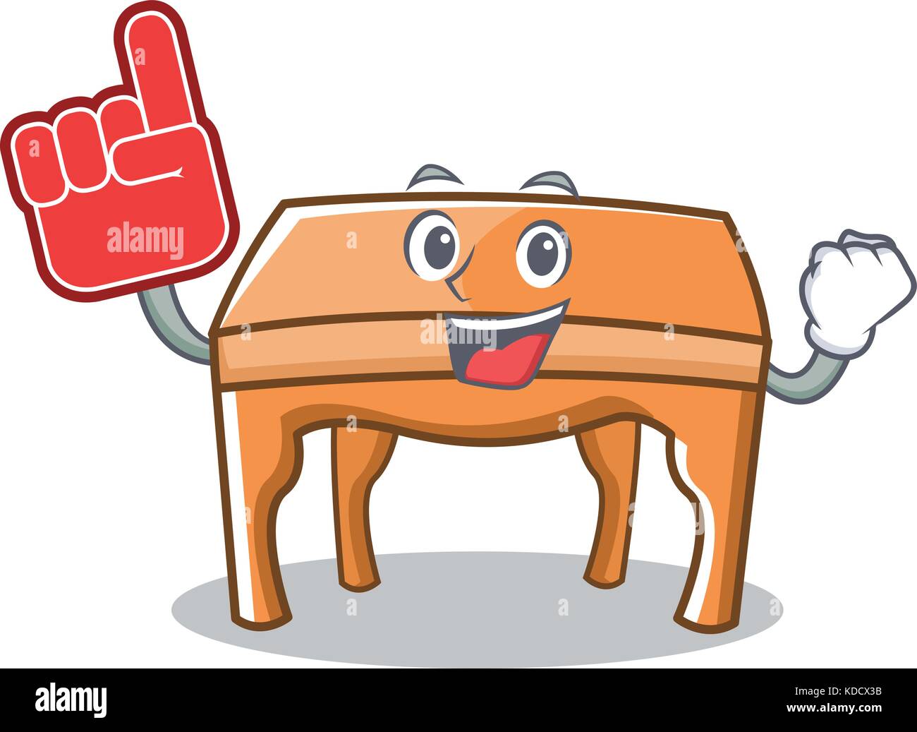 Foam finger table character cartoon style Stock Vector Image & Art - Alamy
