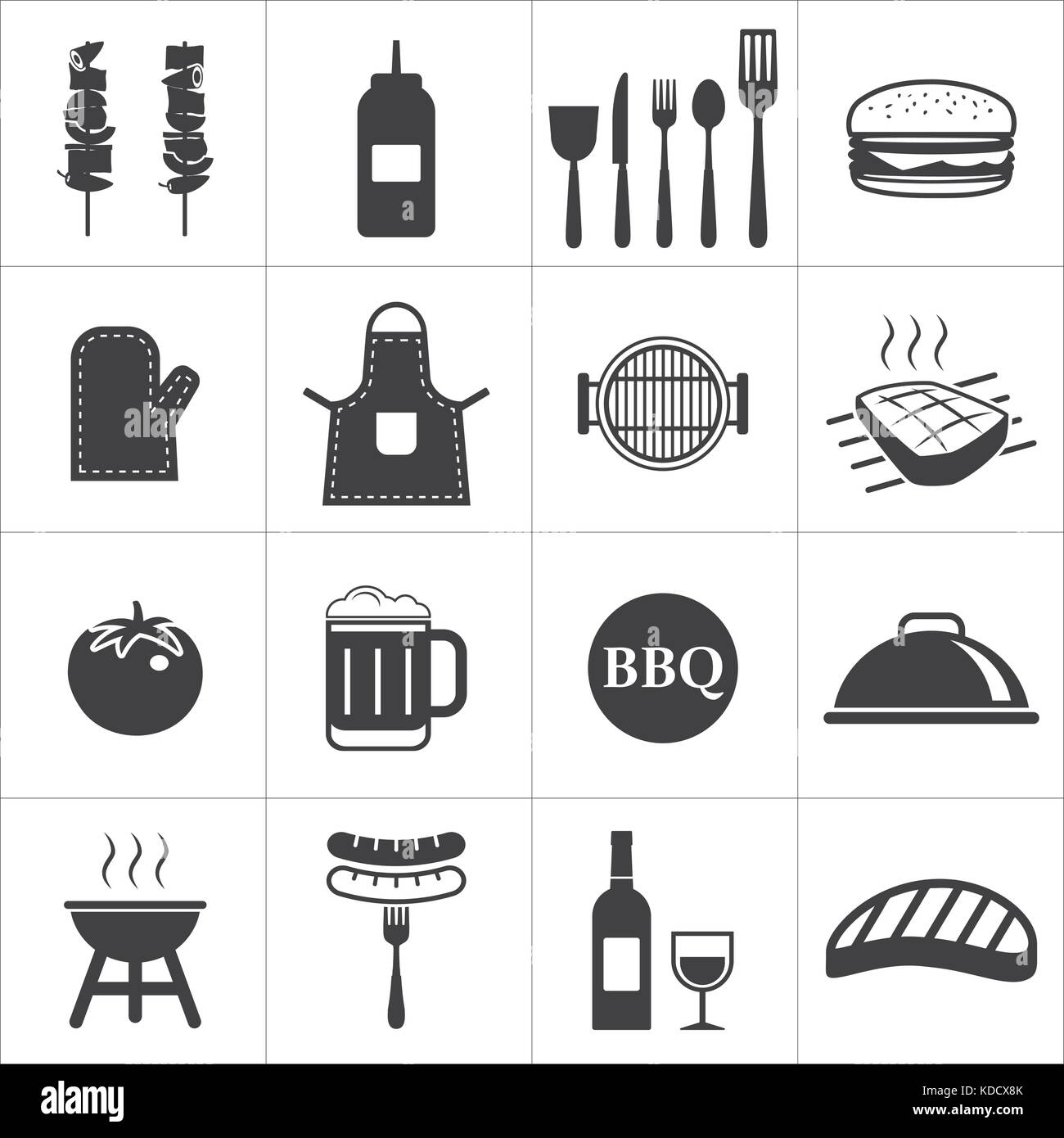 Barbecue icon hi-res stock photography and images - Alamy