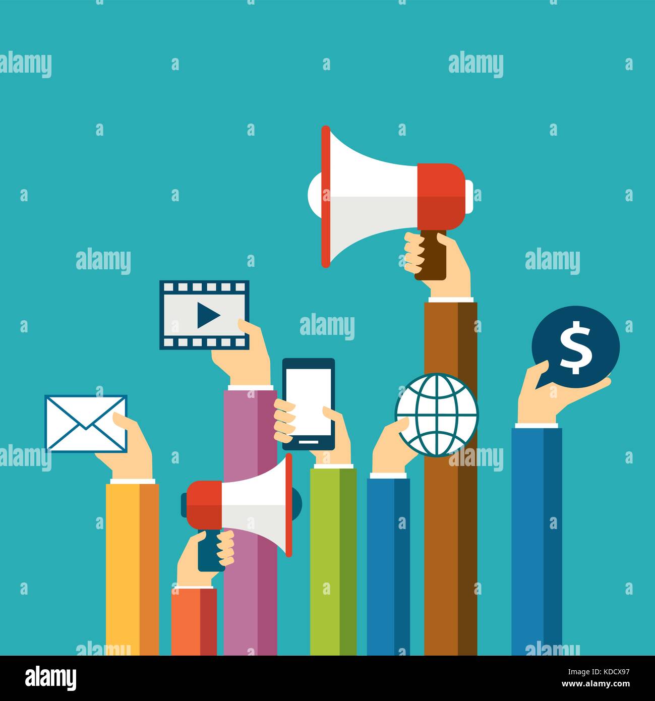digital marketing concept flat design Stock Vector Image & Art - Alamy
