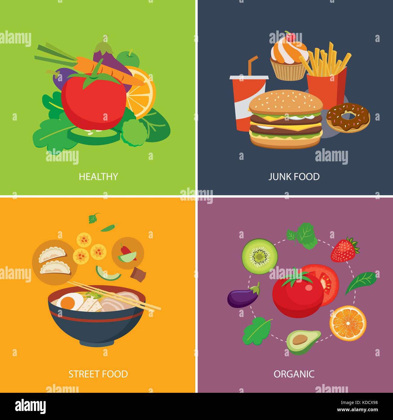 Meat food set Stock Vector Images - Alamy